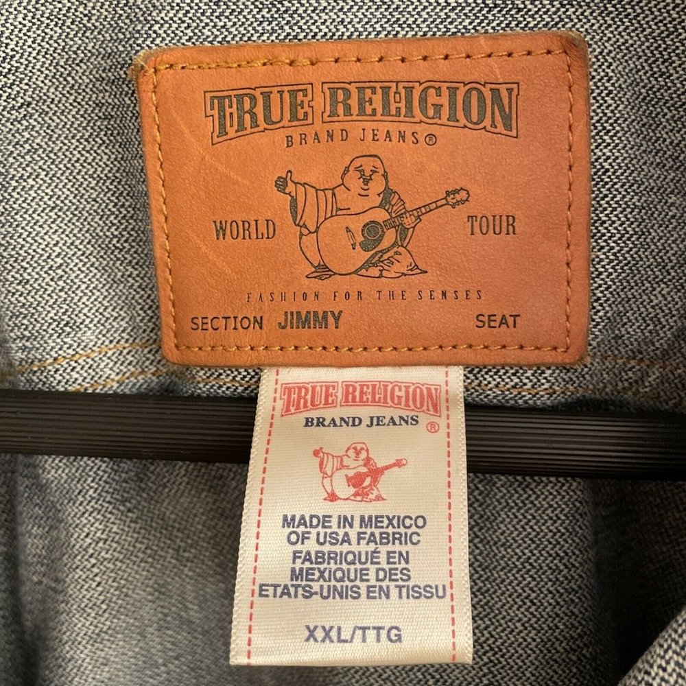 True Religion Jimmy Trucker 1971 Distressed Size 2xl … - Gem